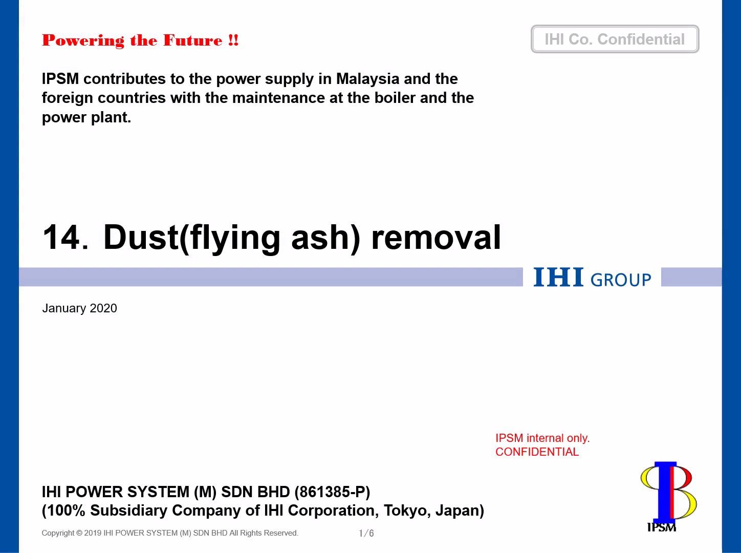 Dust Removal – IHI POWER SYSTEM (M) SDN BHD